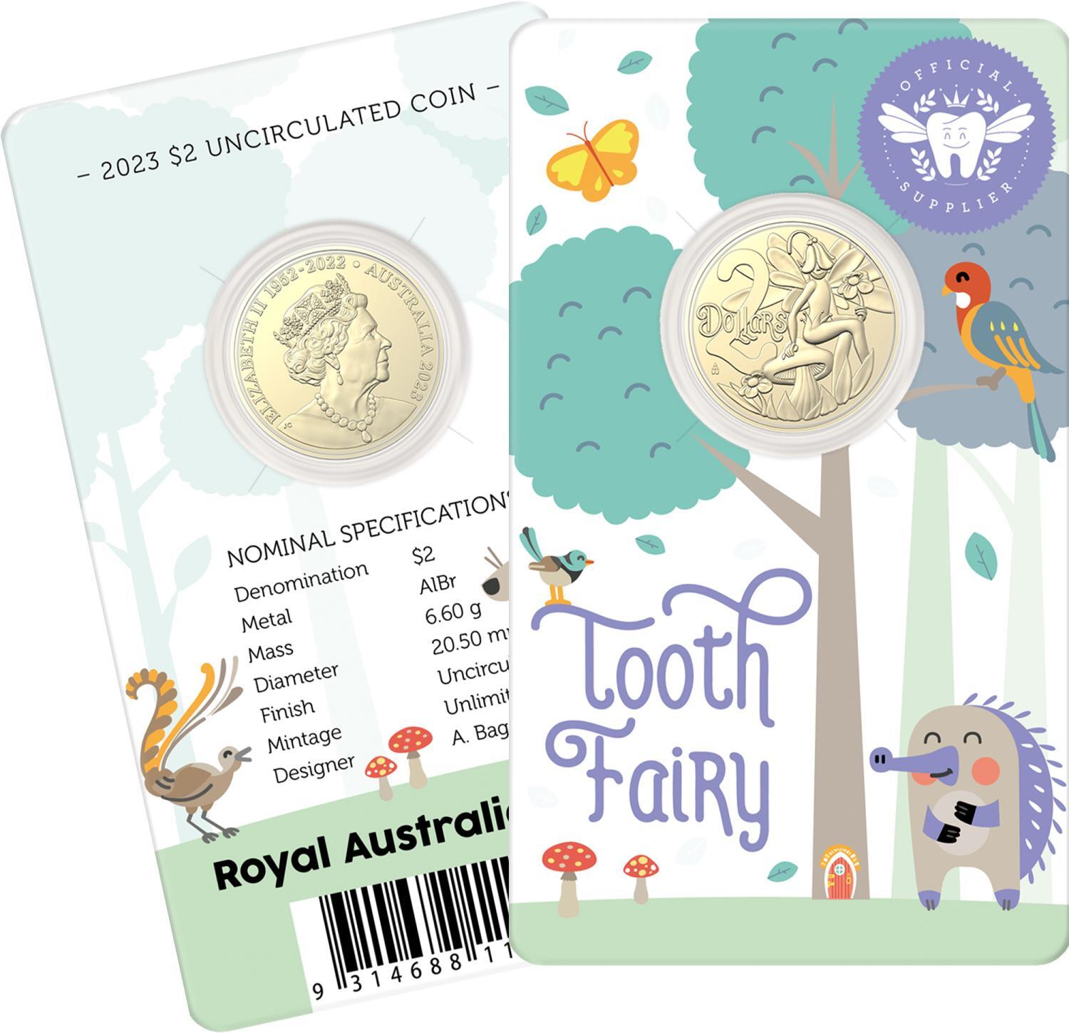 2023 $2 Tooth Fairy uncirculated coin | Hunter Coins