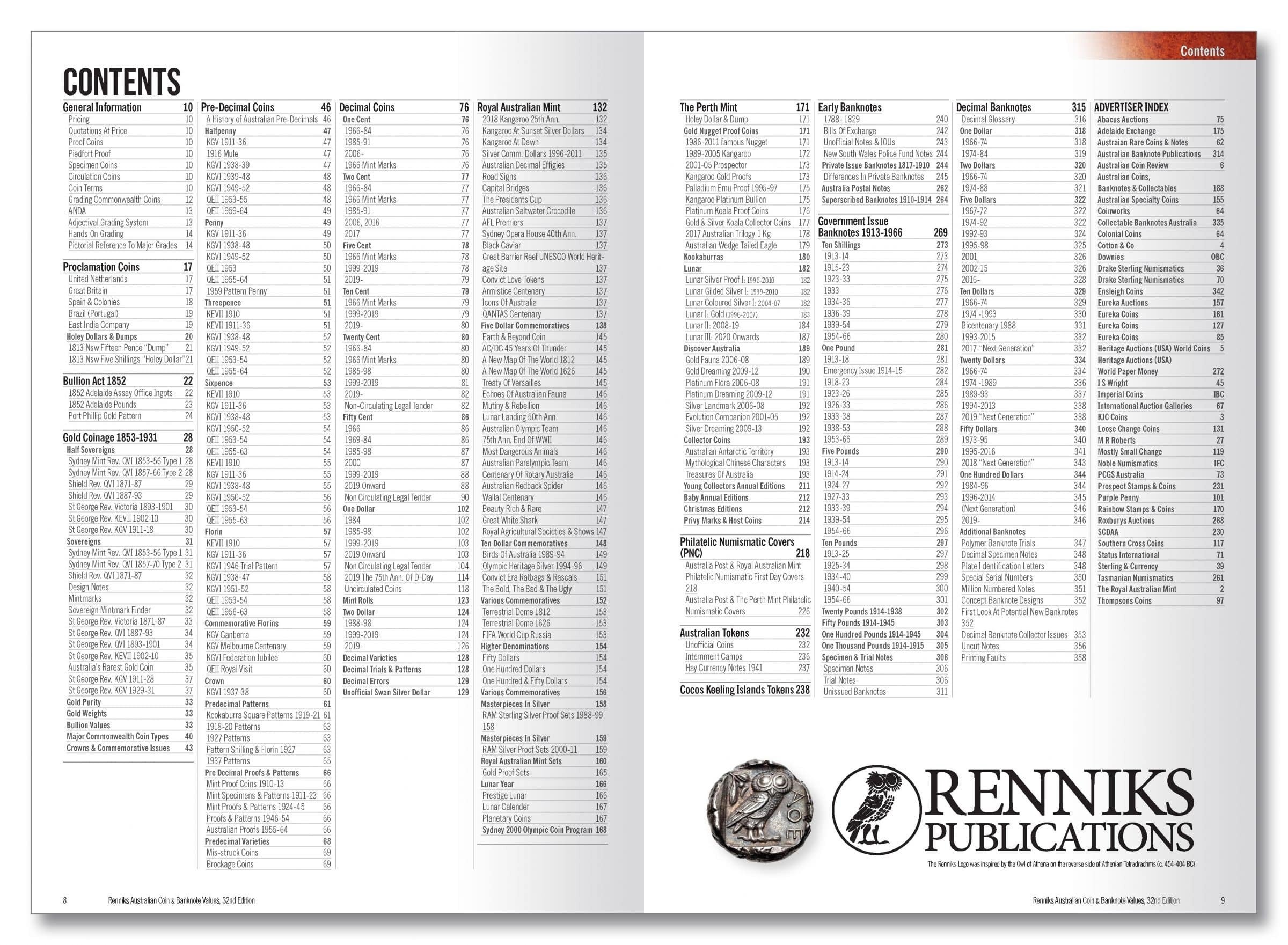 Renniks Australian Coin & Banknote Values 32nd Ed. Softcover | Hunter Coins